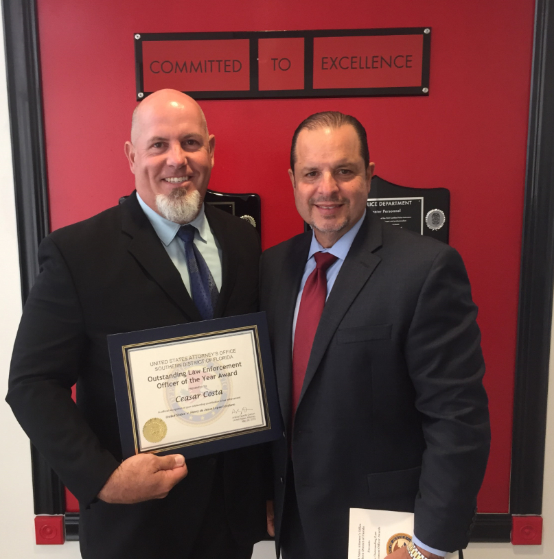 Detective Ceasar were recognized as Officer of the year award by the ...