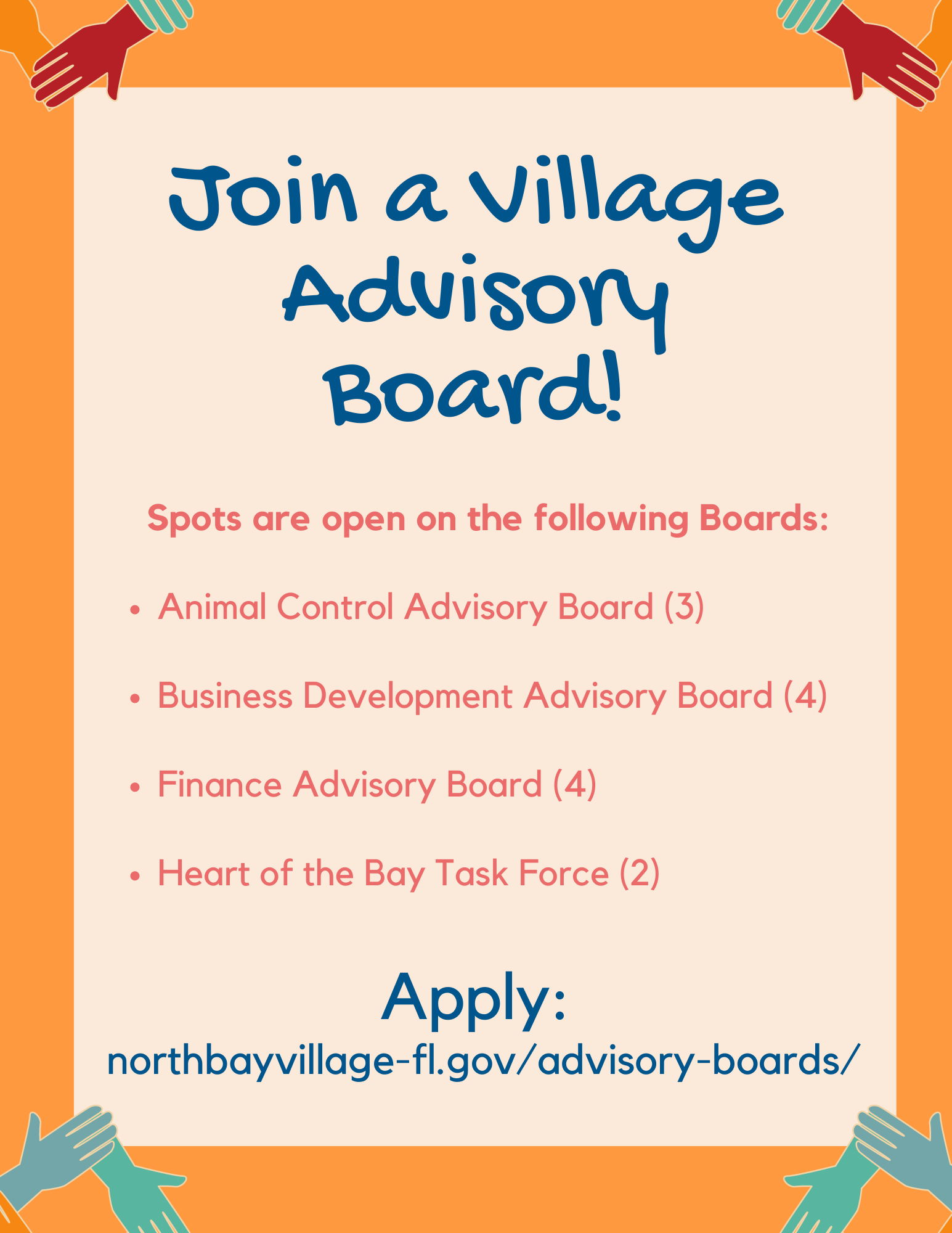 Join an Advisory Board! – North Bay Village