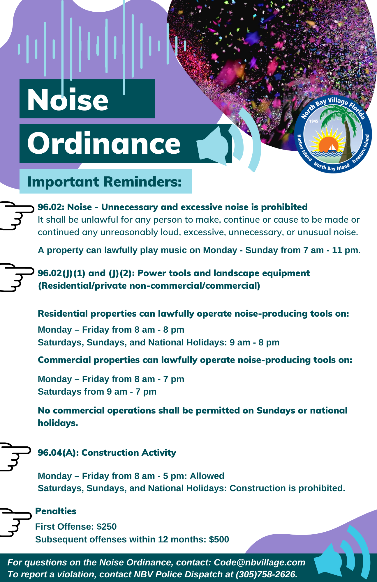 Noise Ordinance: Know the Rules – North Bay Village