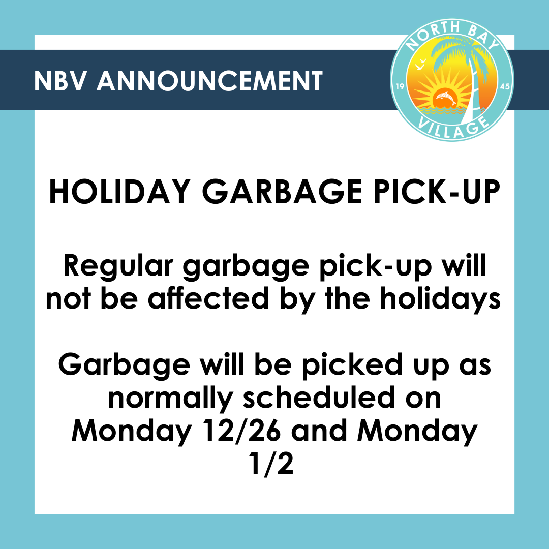 Holiday Trash Pick-up – North Bay Village
