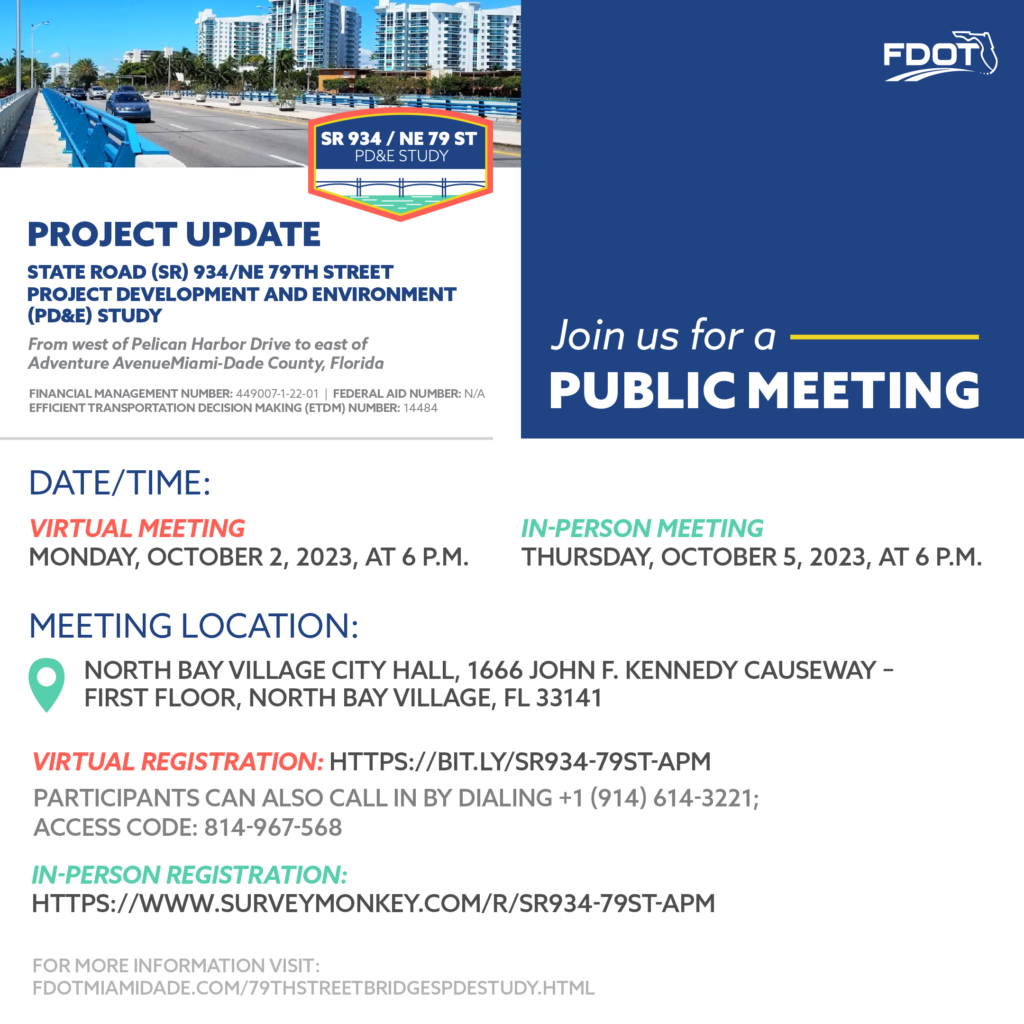 Join FDOT officials in Village Hall for an in-person meeting on ...