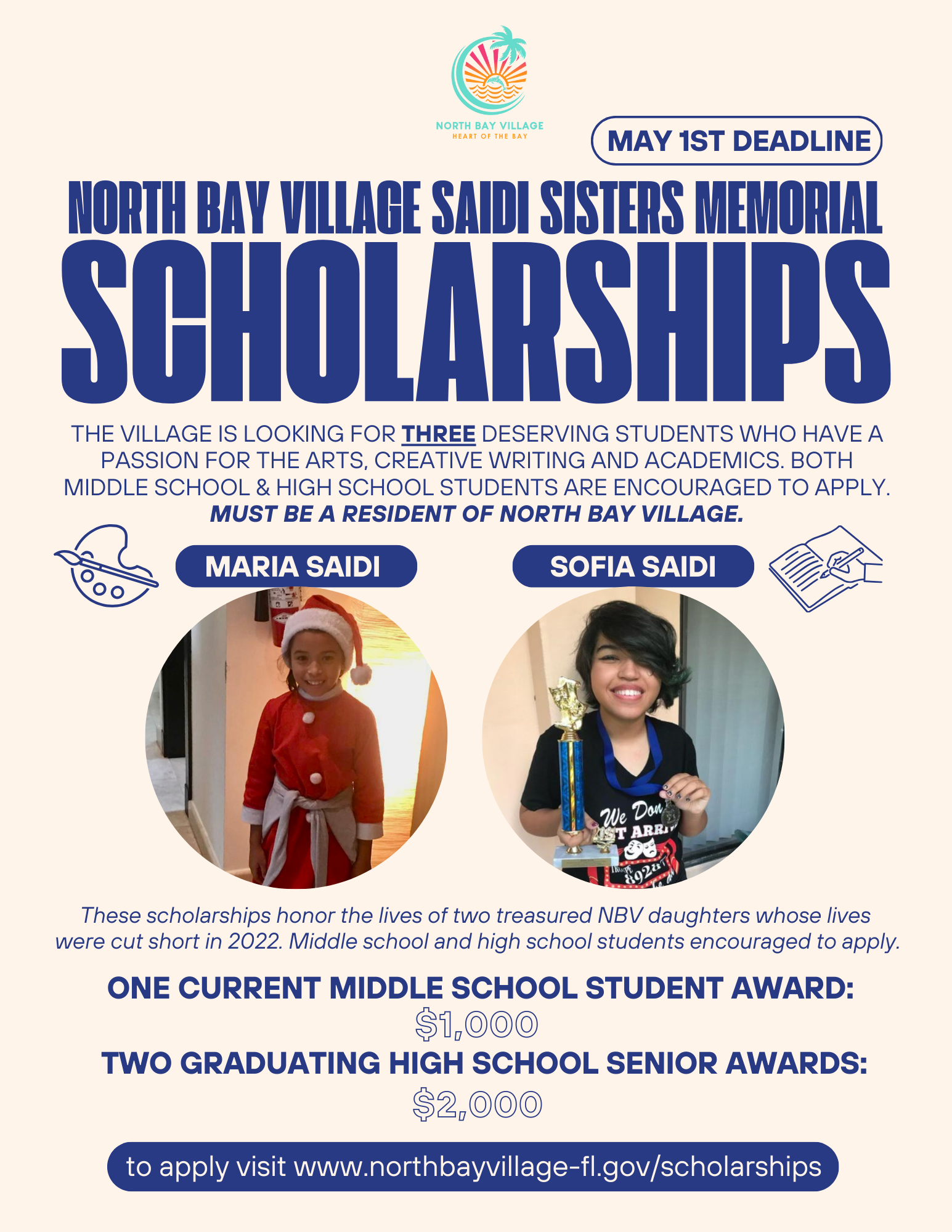 Remembering the Saidi Sisters: NBV Expands Memorial Scholarships – North Bay Village